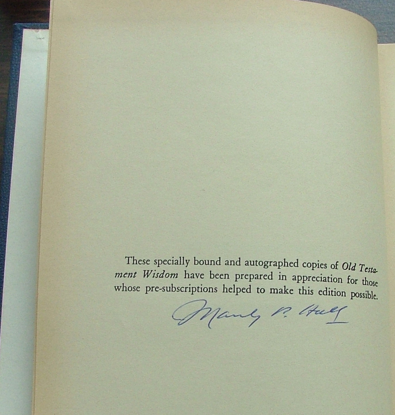 Old Testament Wisdom, Keys to Bible Interpretation by Hall, Manly P ...