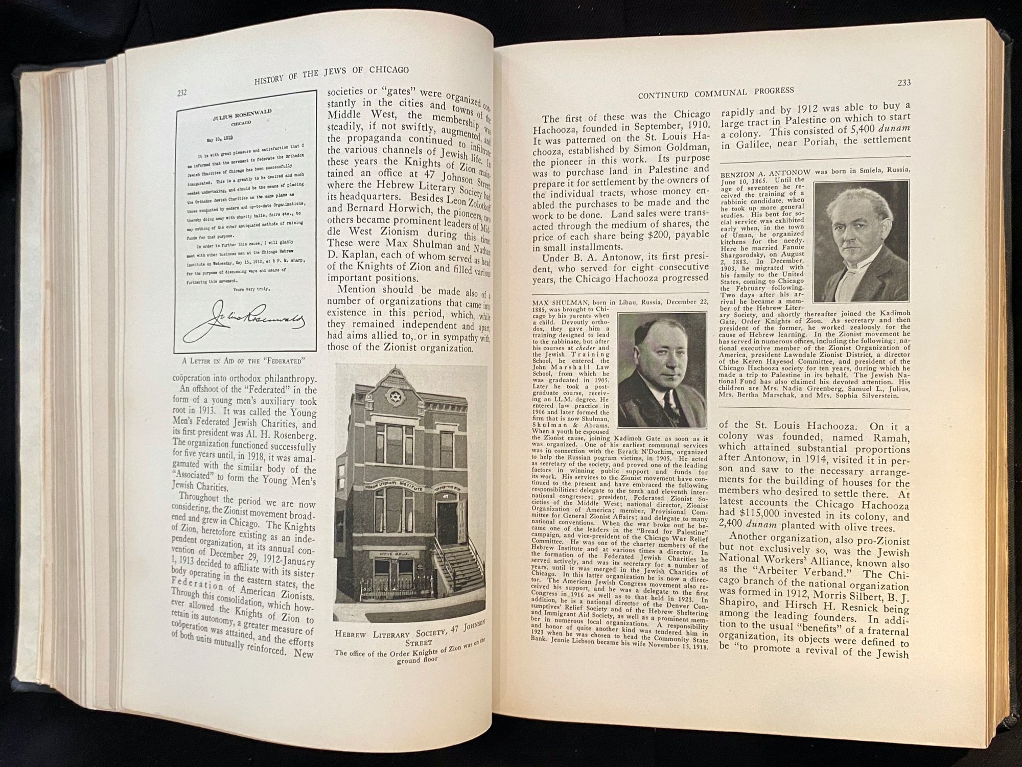 HISTORY OF THE JEWS IN CHICAGO [MEMBERSâ€™ NUMBERED EDITION ...