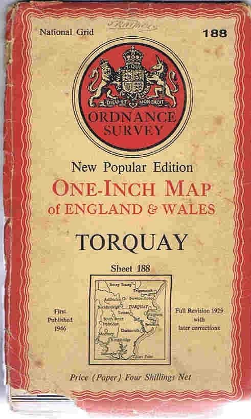 Torquay New Popular Edition One-Inch Map Sheet 188 by Ordnance Survey ...