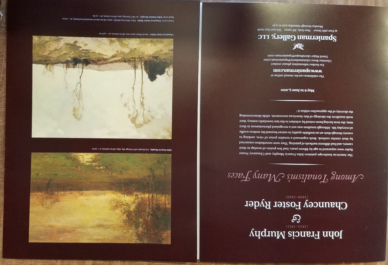 John Francis Murphy (and) Chauncey Foster Ryder: Among Tonalism's Many ...
