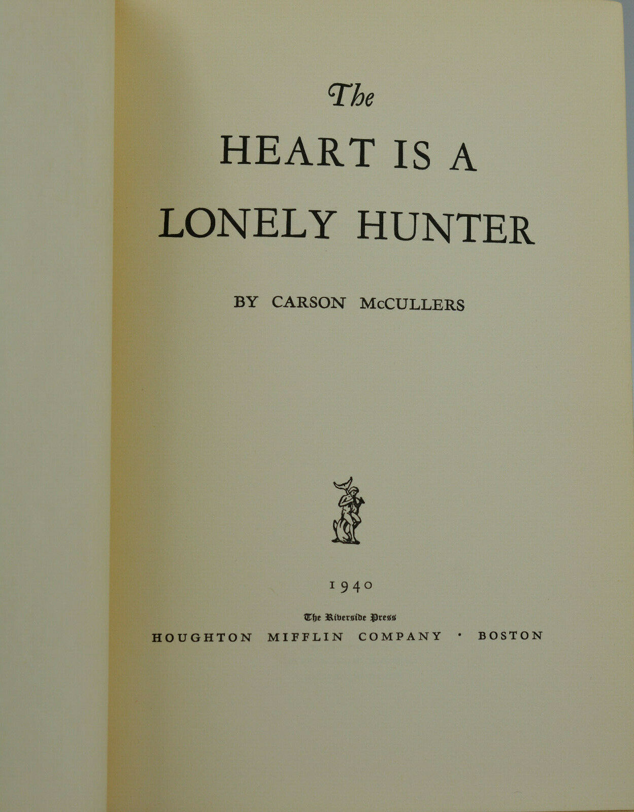 The Heart is a Lonely Hunter by Carson McCullers - First Edition - 1940 ...