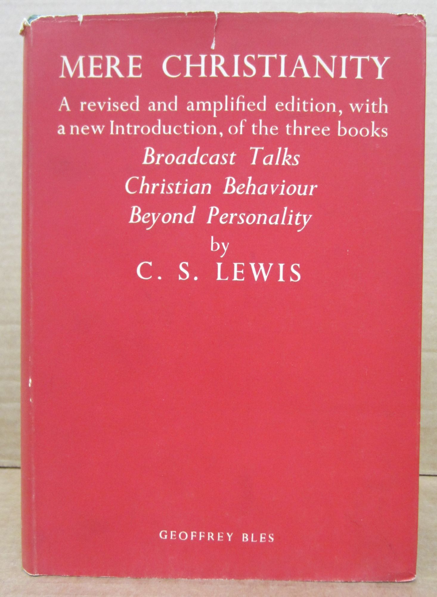BIBLIO | Mere Christianity by Lewis, C. S | Hardcover | 1953 | Geoffrey ...