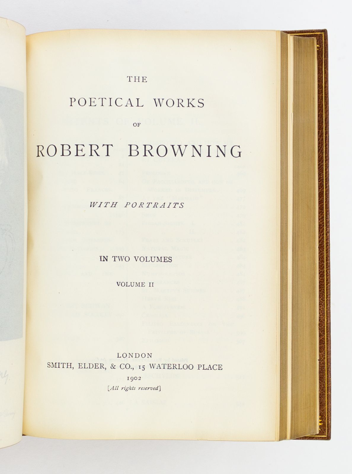 THE POETICAL WORKS by (BINDINGS - BIRDSALL[?]). BROWNING, ROBERT | 1902 ...