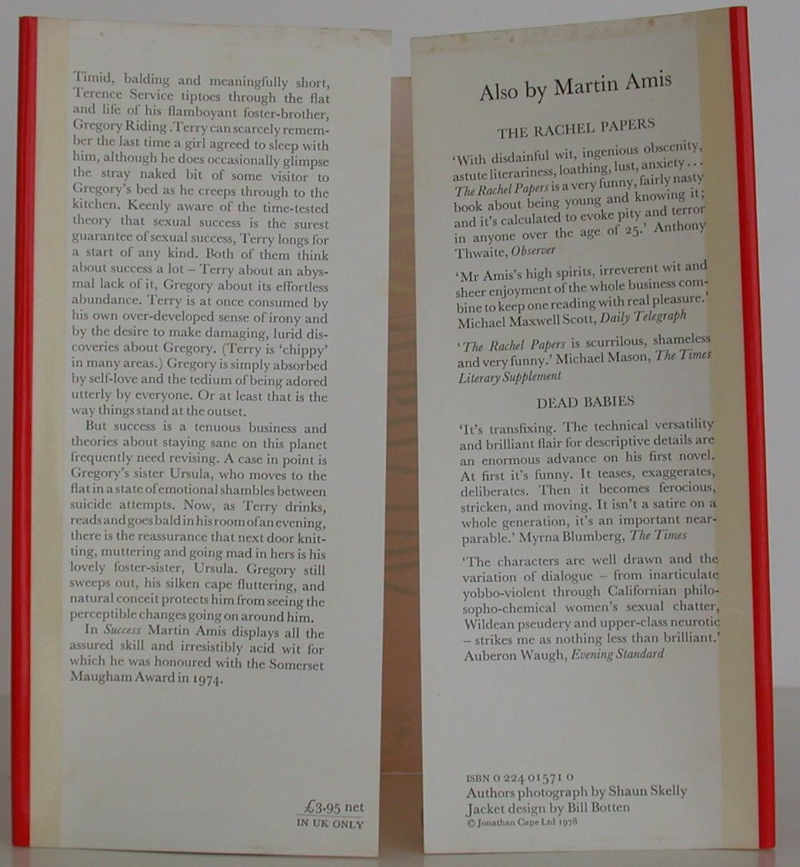 Success by Amis, Martin | Hardcover | 1978 | Jonathan Cape | Biblio