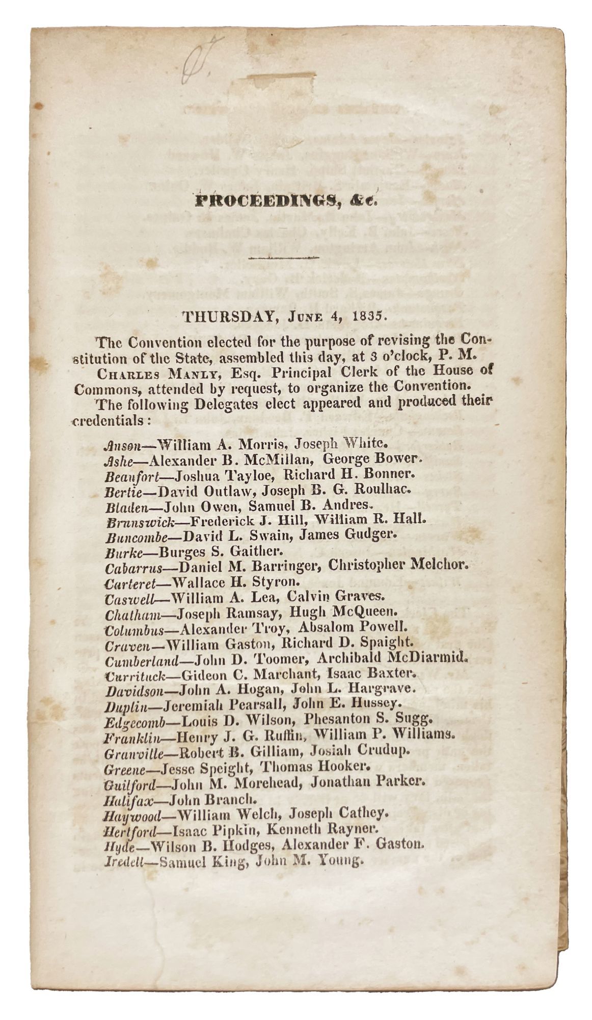 Proceedings and debates of the Convention of North Carolina, called to ...