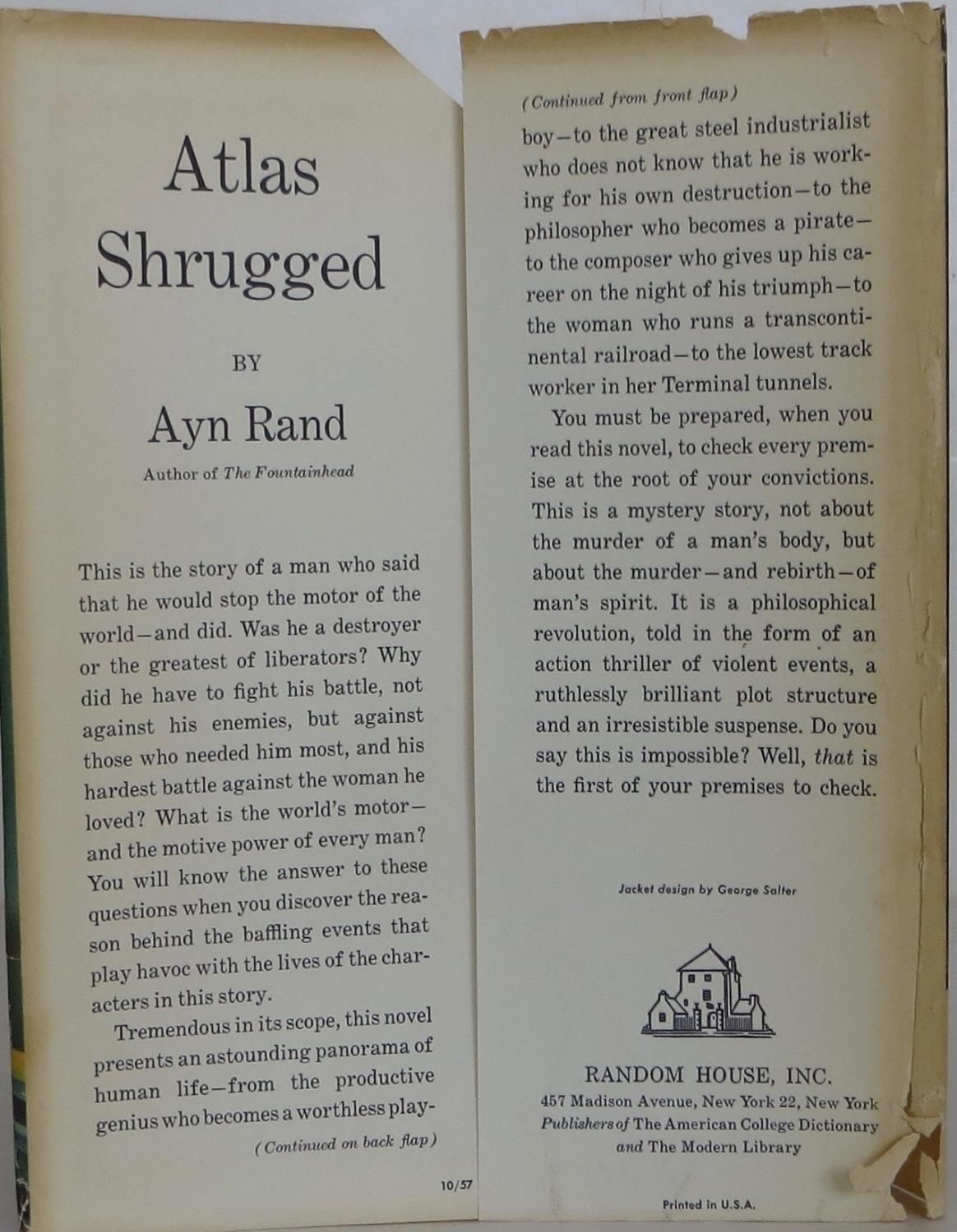 Atlas Shrugged by Rand, Ayn | Hardcover | 1957 | Random House | Biblio