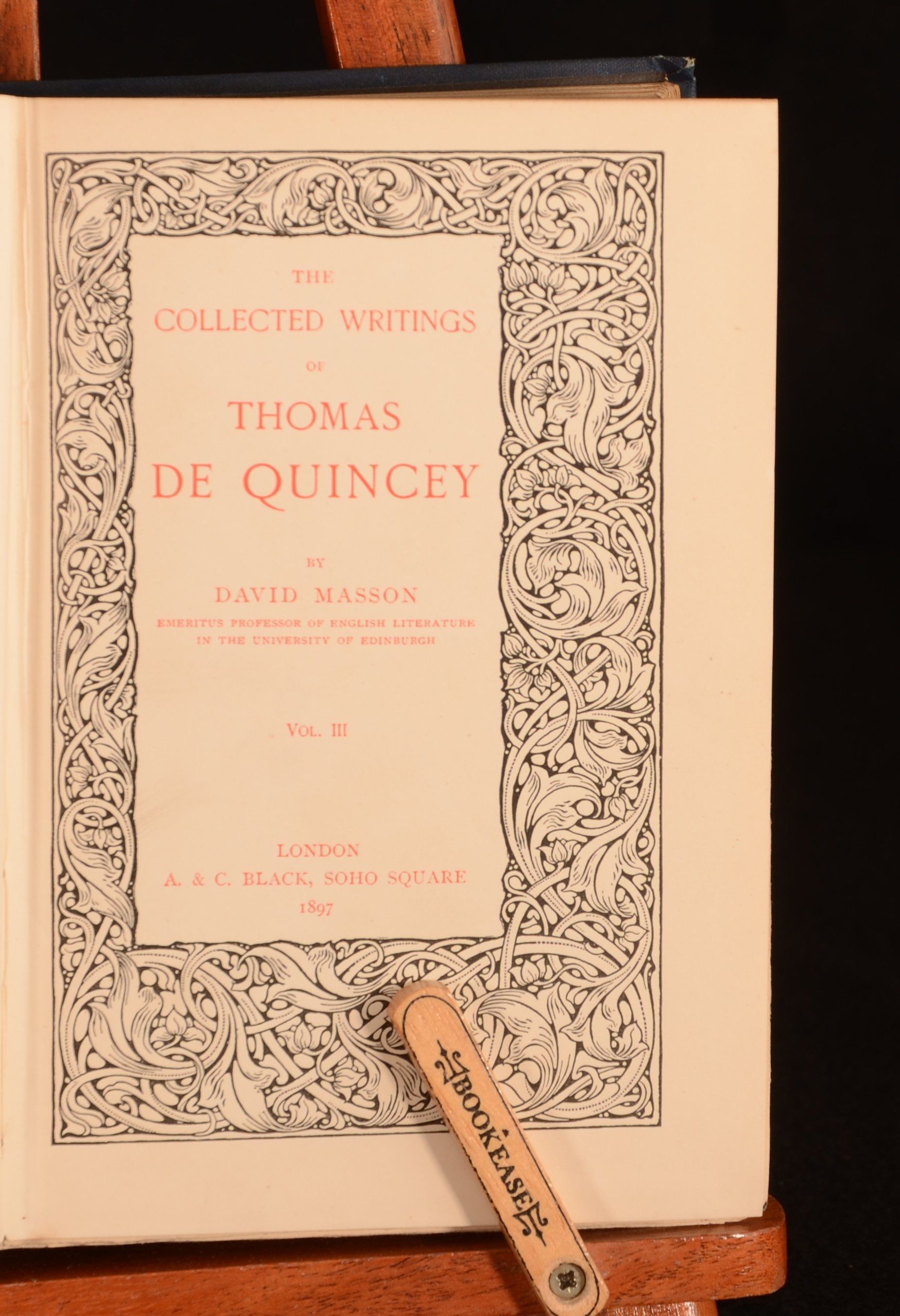 The Collected Writings of Thomas De Quincey by Thomas De Quincey ...