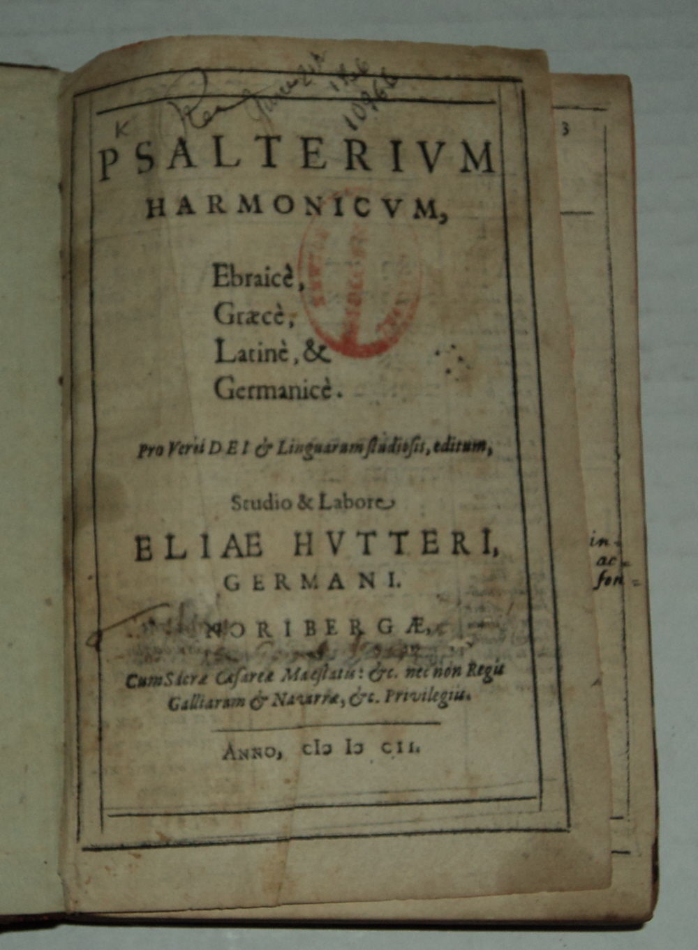 BIBLIO | [POLYGLOT BOOK OF PSALMS]. PSALTERIUM HARMONICUM, EBRAICE ...