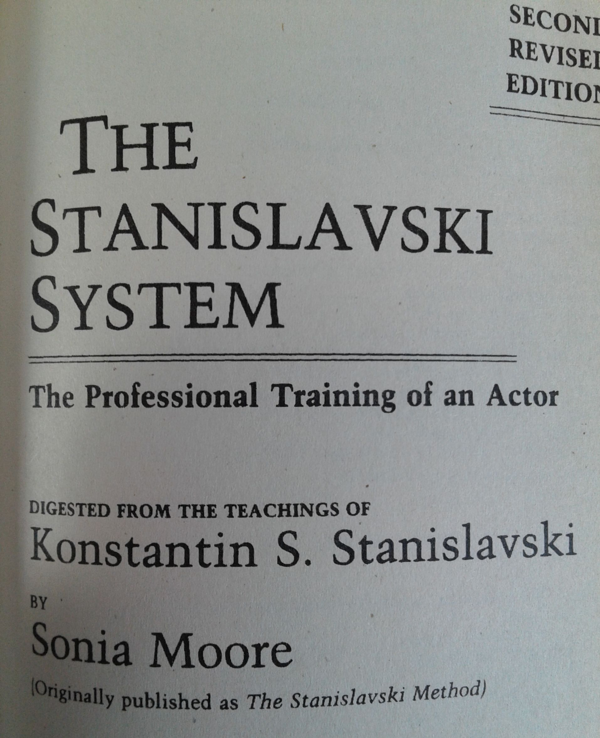 Stanislavsky System Of Acting