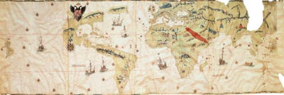 Mapa Portulano de Juan Vespucci. Mapa del mundo conocido. Sevilla, 1526 ...