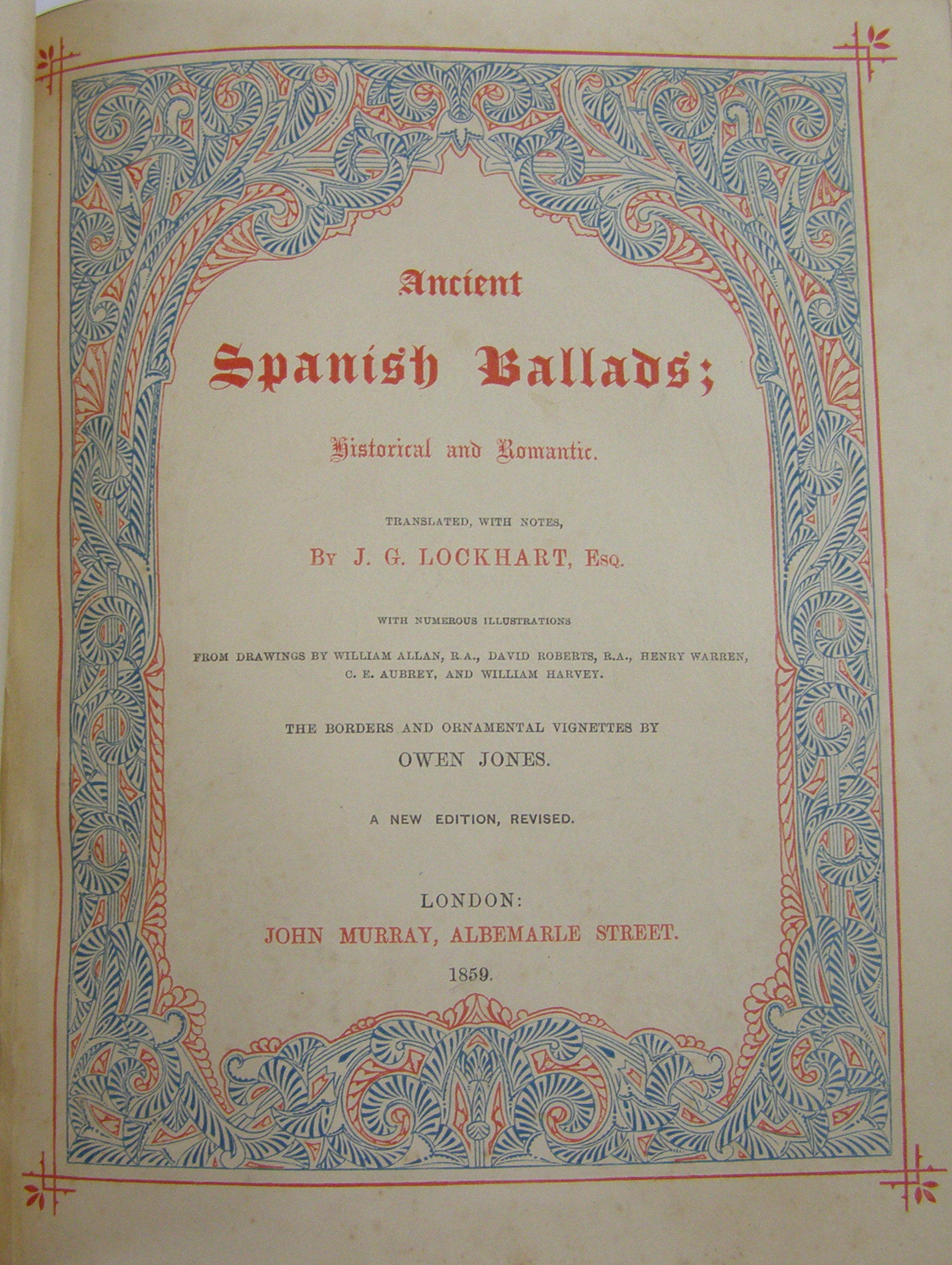 BIBLIO | Ancient Spanish Ballads: Historical and Romantic by Lockhart ...