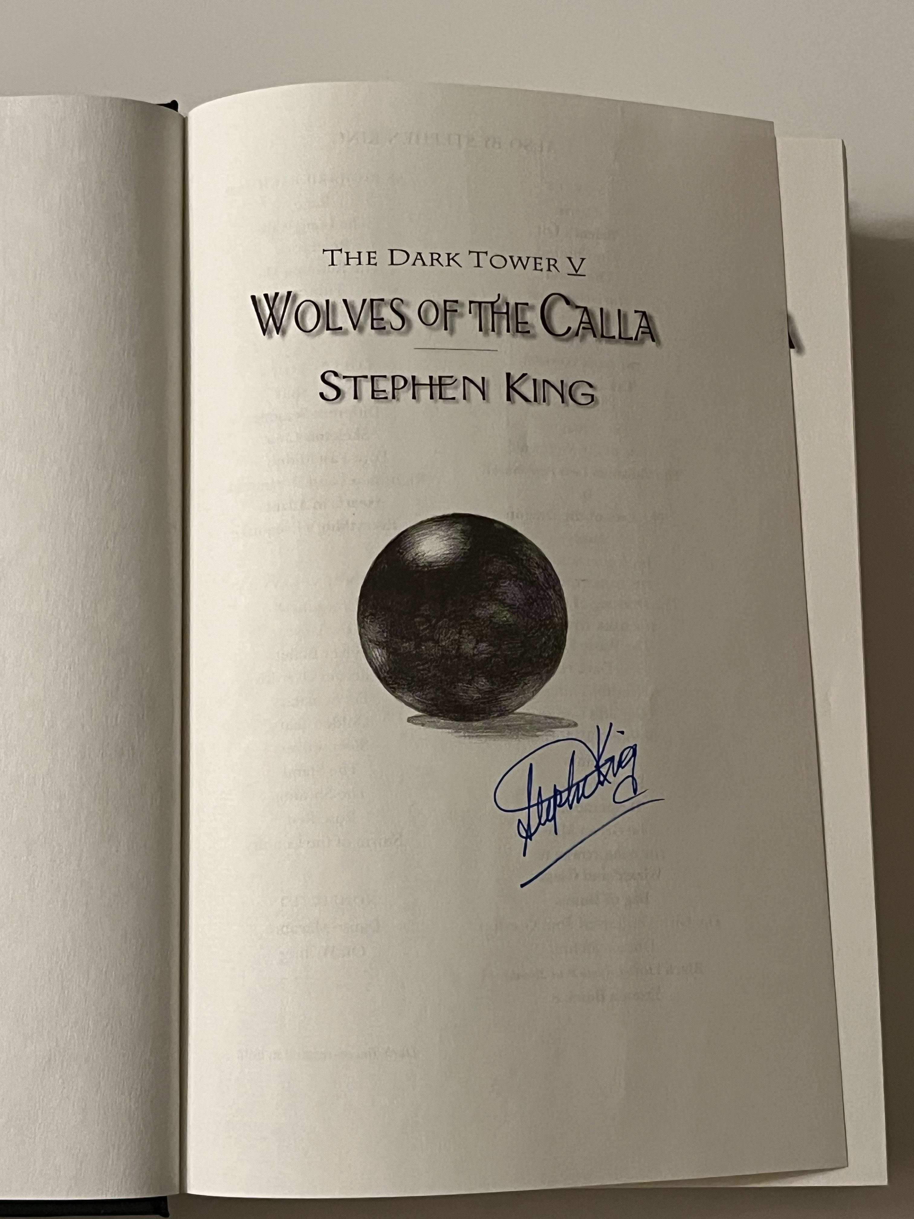 SIGNED - 1st Trade Ed + Printing- Wolves of the Calla (Dark Tower ...
