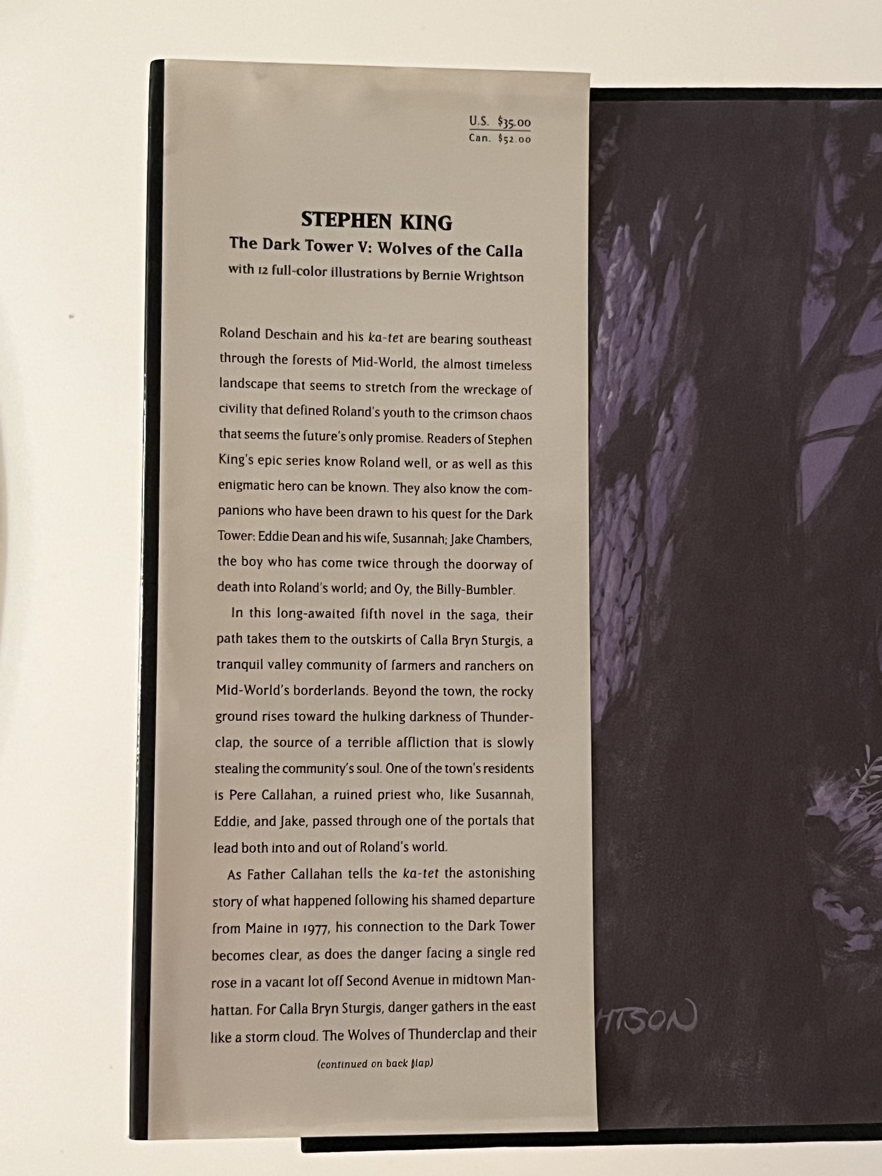 SIGNED - 1st Trade Ed + Printing- Wolves of the Calla (Dark Tower ...