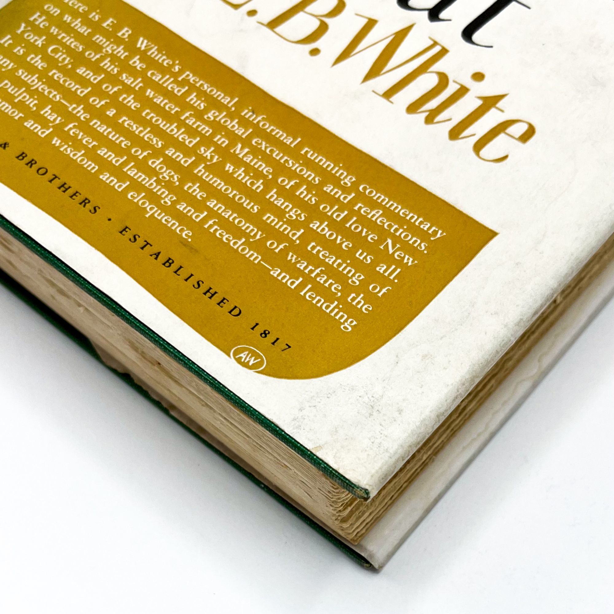 ONE MAN'S MEAT by E.B White - First edition (stated) - 1942 - from Type ...