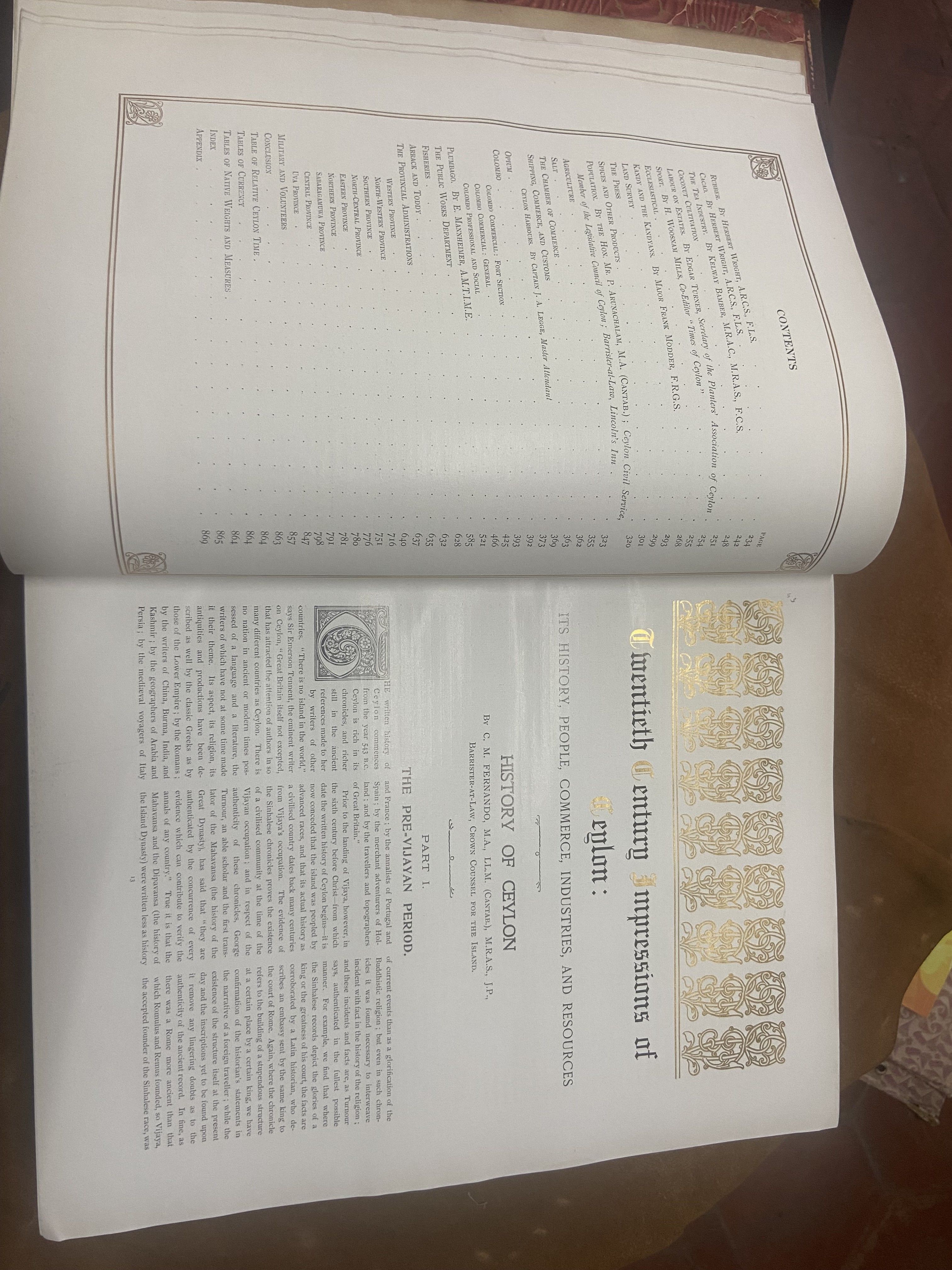 Twentieth Century Impressions of Ceylon by Arnold Wright | Full Leather binding | 1907 | Lloyds ...