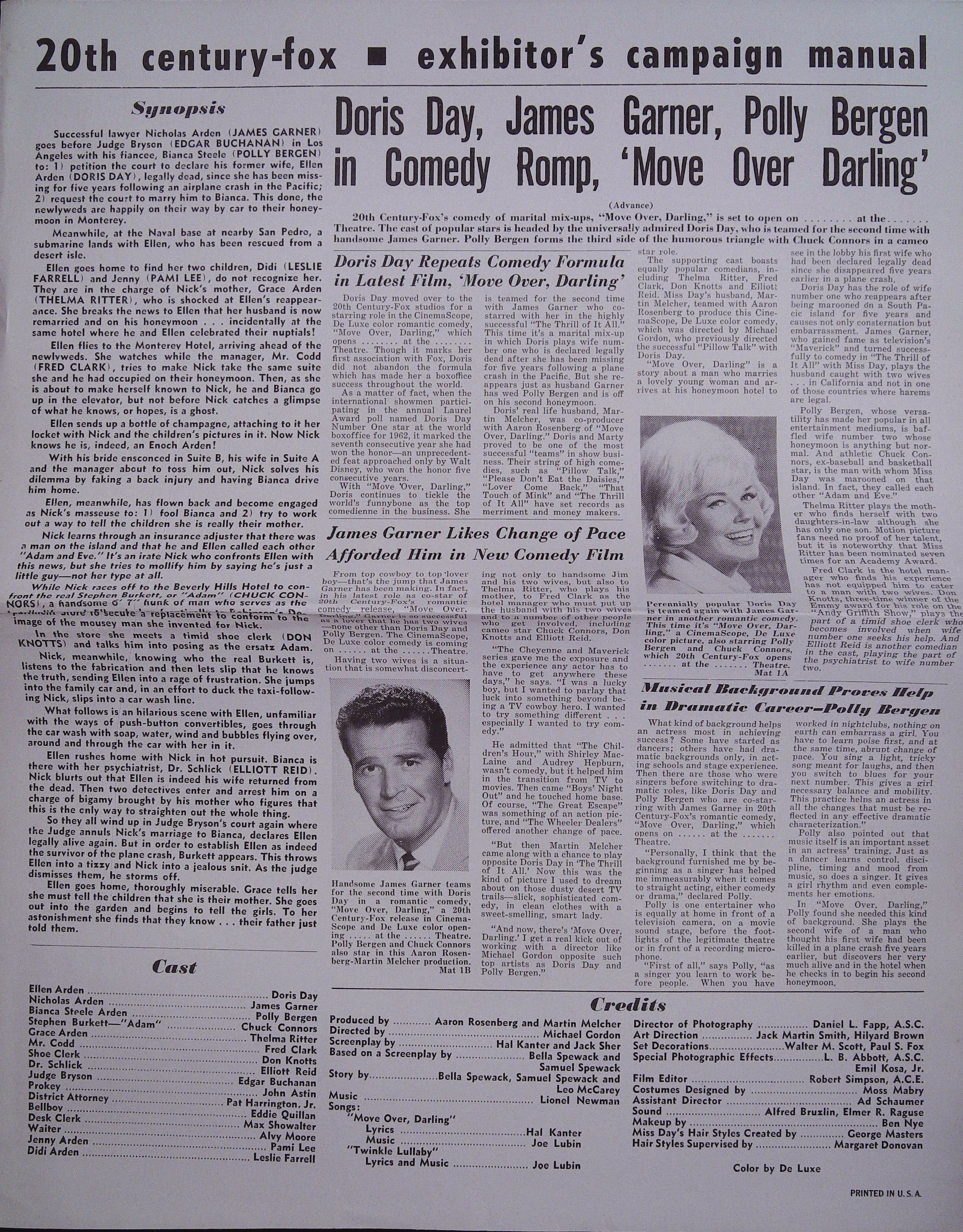 Polly Bergen Move Over Darling