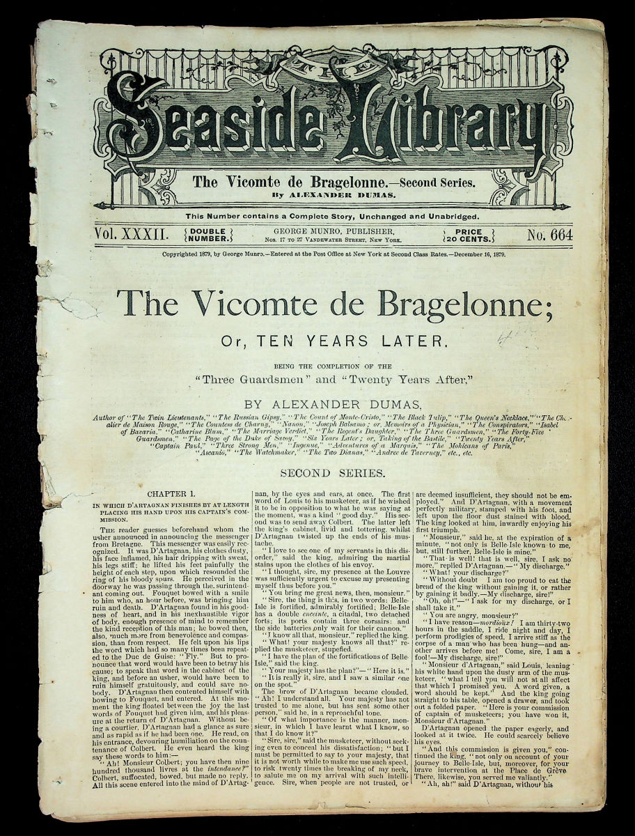THE VICOMTE DE BRAGELONNE; Or, Ten Years Later, Being the Completion of ...