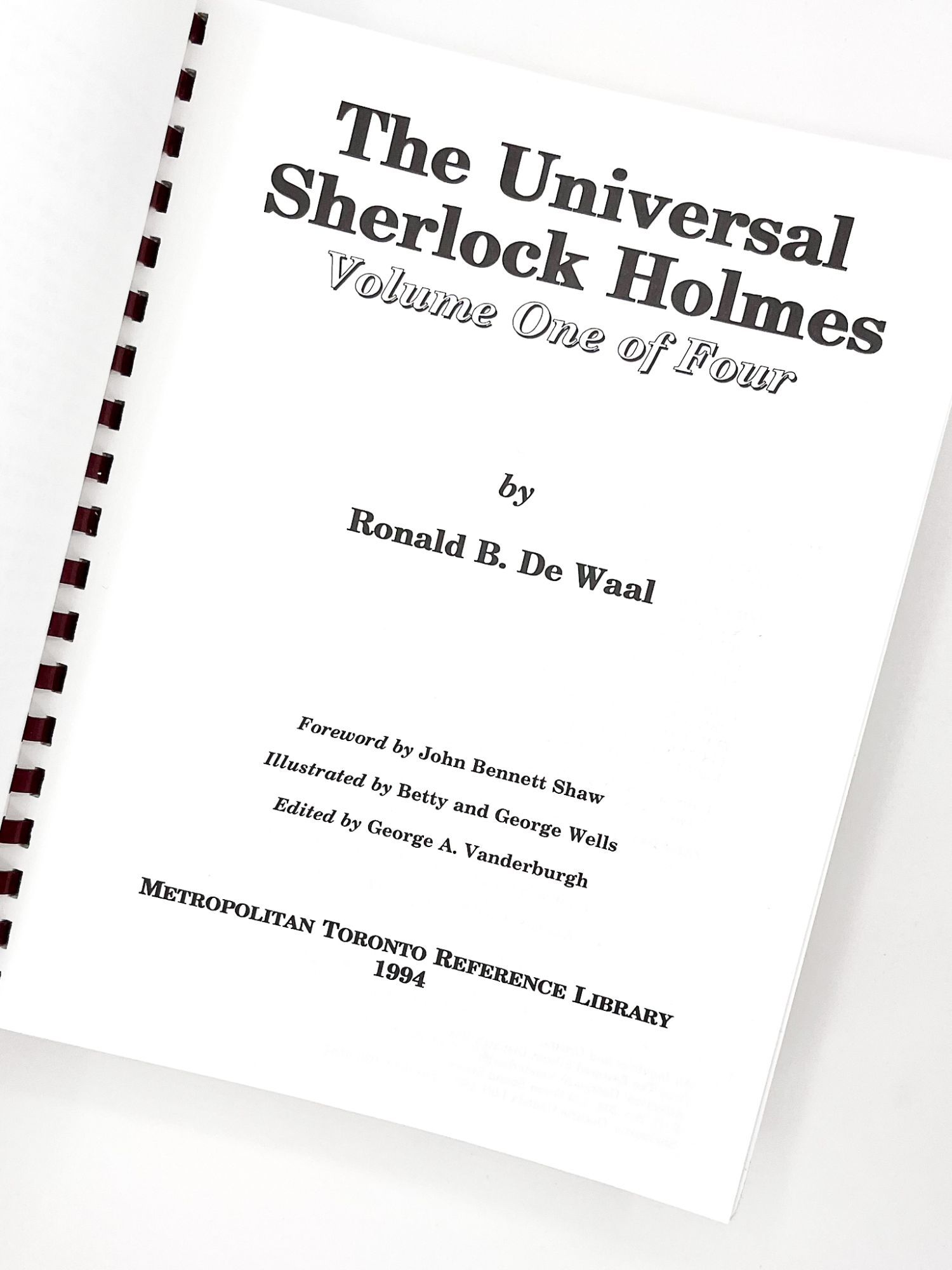 THE UNIVERSAL SHERLOCK HOLMES by De Waal, Ronald Burt | Search for Rare ...