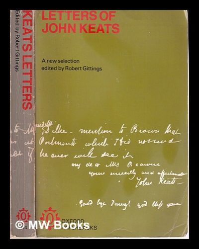 John Keats Selected Letters Robert Gittings