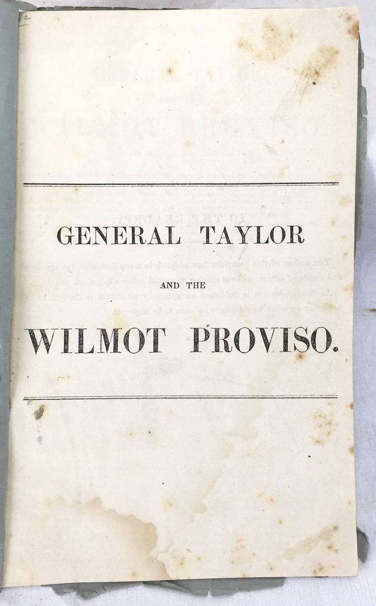 Wilmot Proviso Document