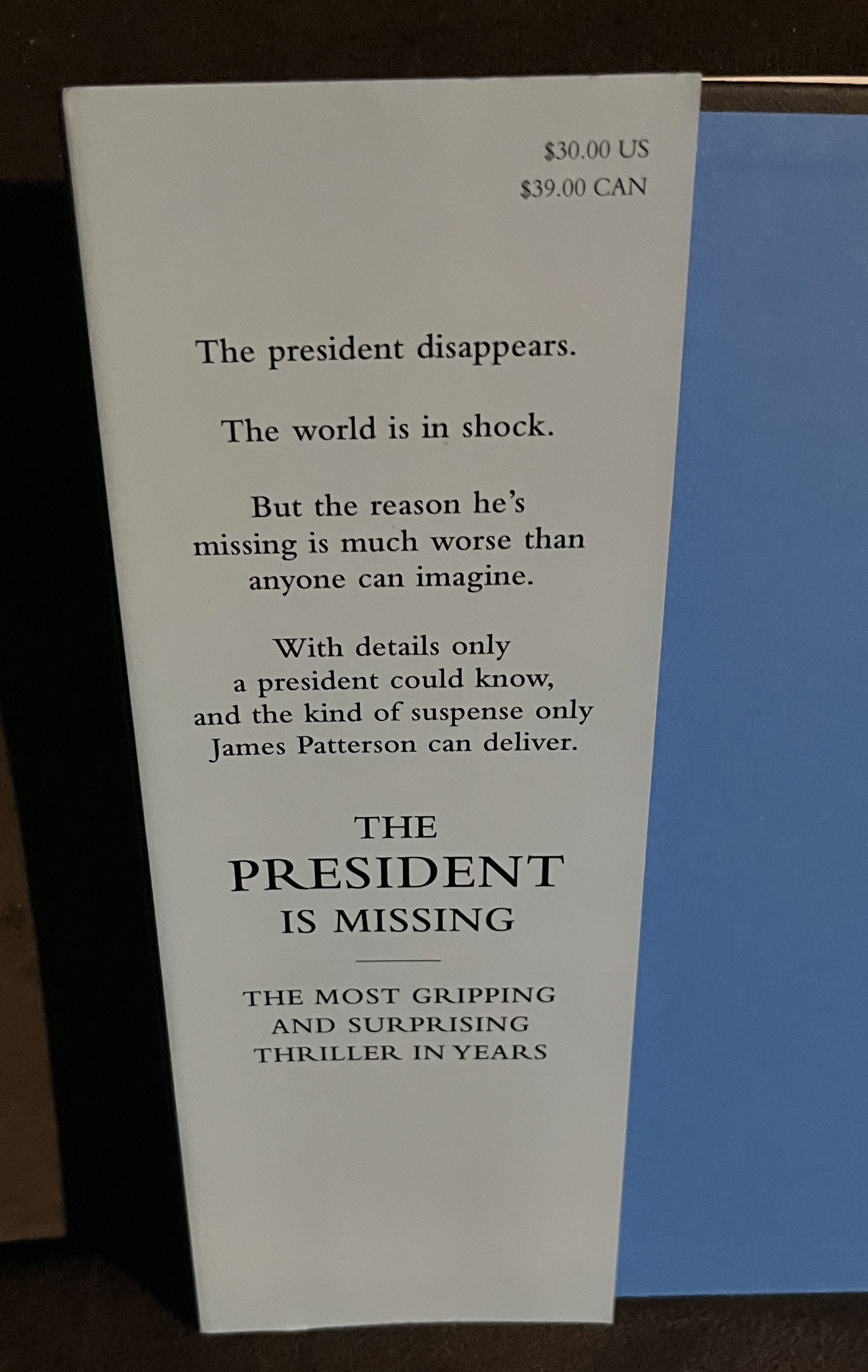 The President Is Missing (Signed) by Bill Clinton & James Patterson ...