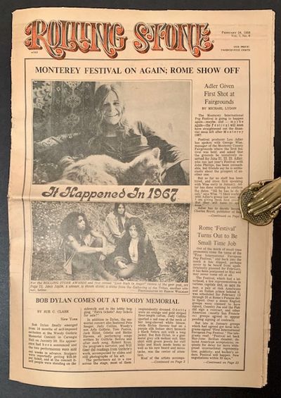 Rare 1968 Rolling Stone First Edition Issue #6 with Janis Joplin Cover ...