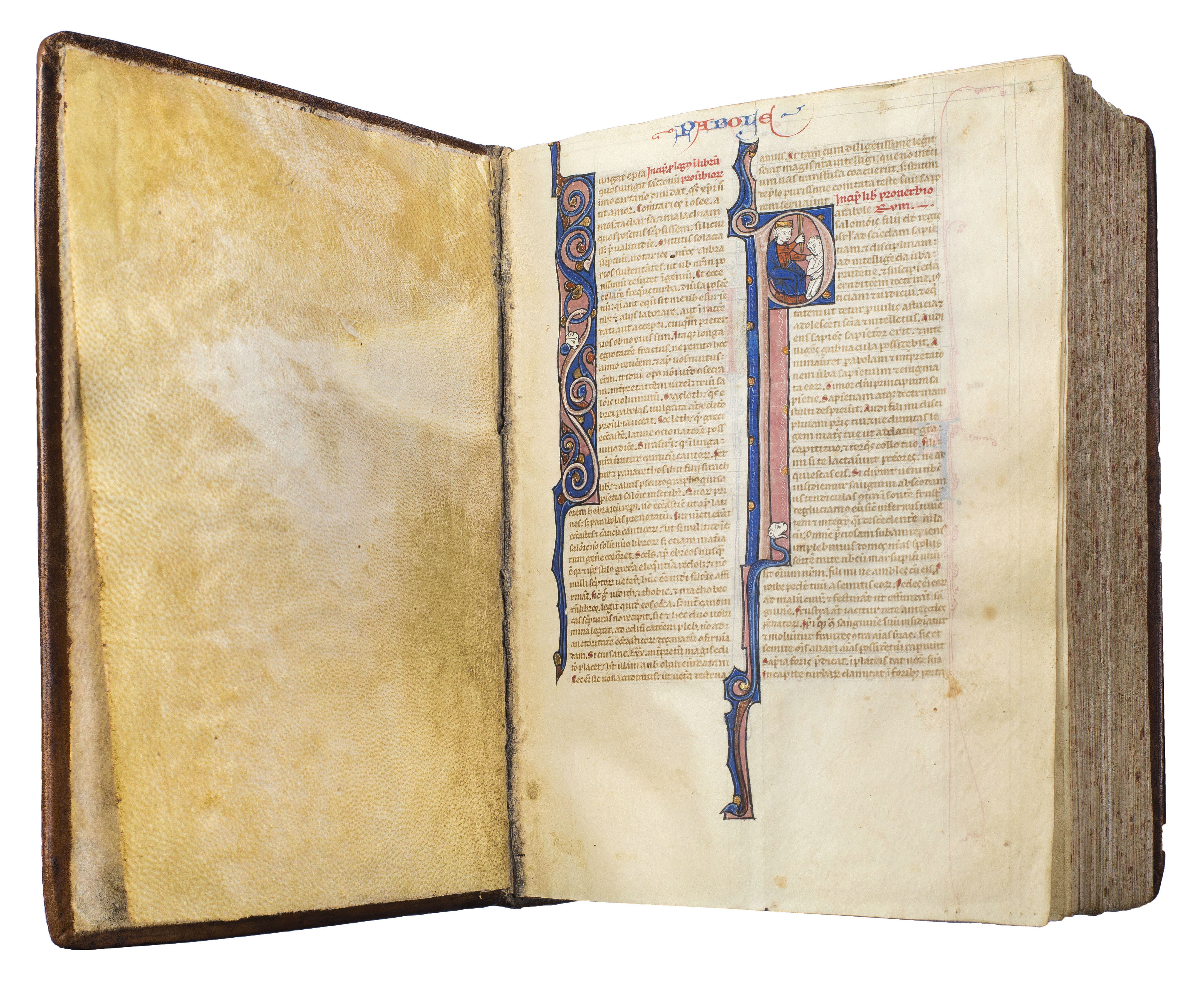 VULGATE BIBLE; illuminated thirteenth-century manuscript on parchment ...