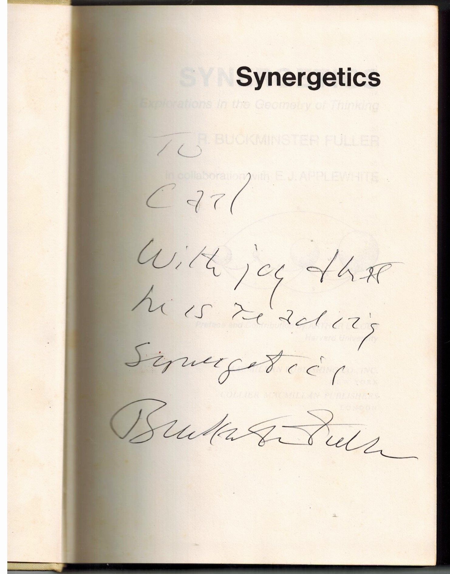 SYNERGETICS: Explorations in the Geometry of Thinking by Fuller, R ...