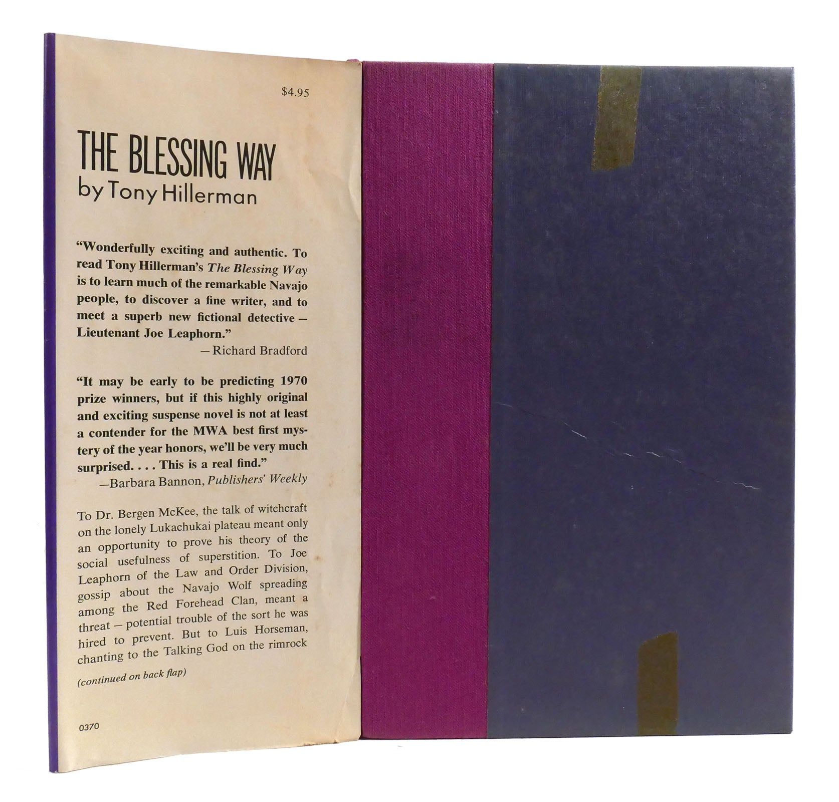 THE BLESSING WAY Signed by Tony Hillerman | Hardcover | 1970 | Harper ...