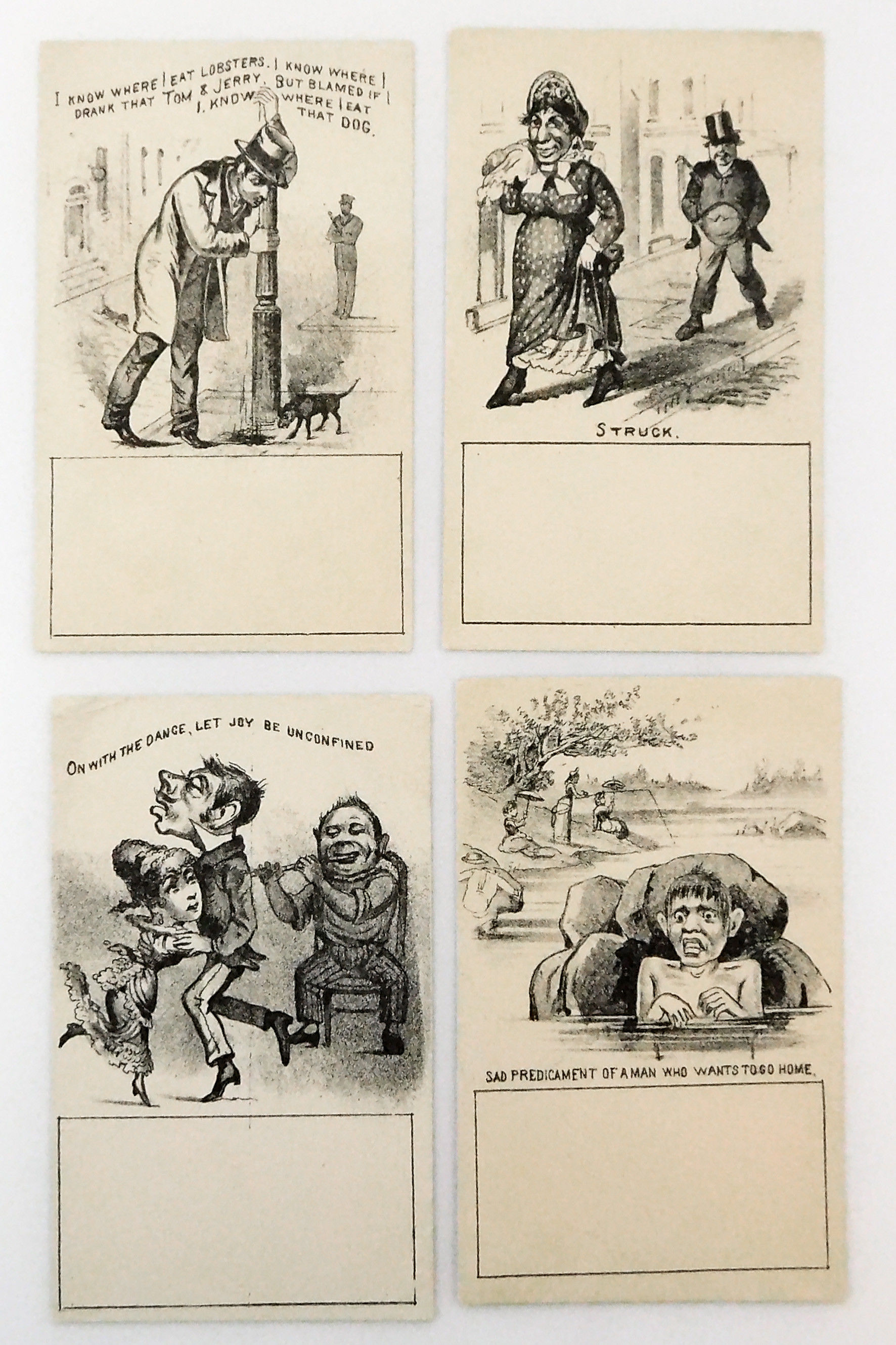BIBLIO | Victorian Trade Cards - Humor 21 Pieces Chromo, Woodcut by ...