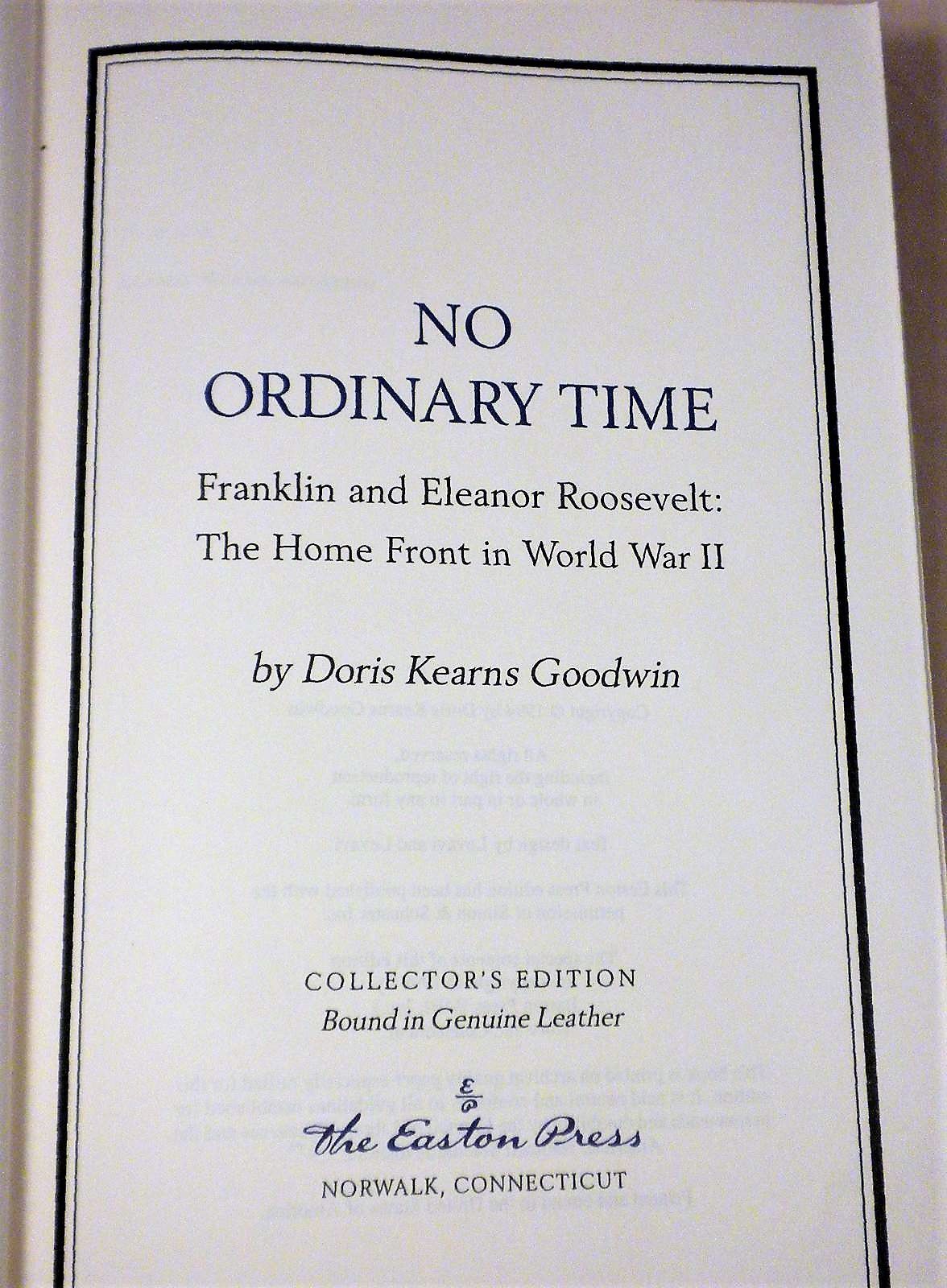 No Ordinary Time: Franklin and Eleanor Roosevelt, The Home Front in ...