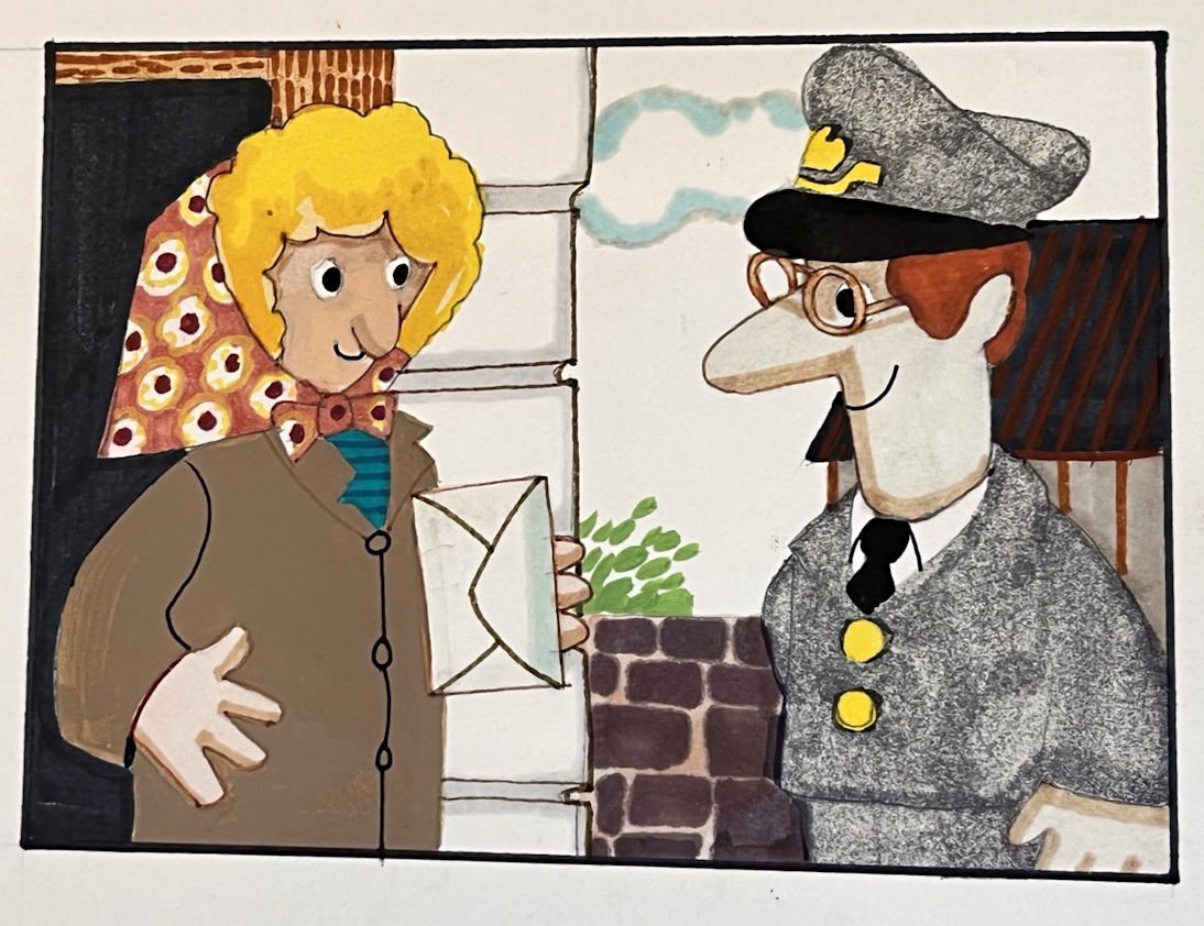 BIBLIO | Postman Pat Original Artwork [Early Buttons Illustration] by ...