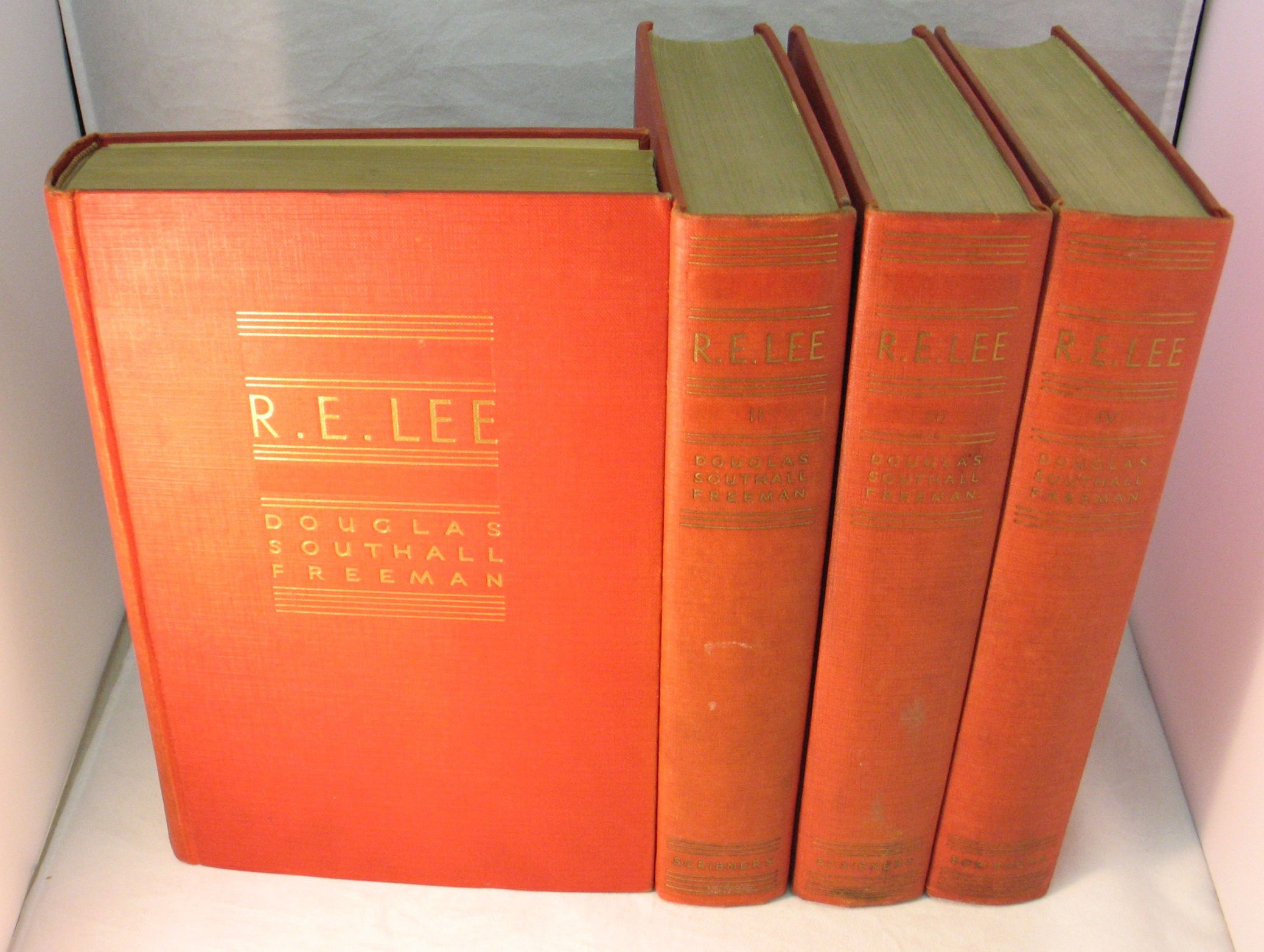 R. E. Lee a Biography 4 Volumes by Freeman, Douglas Southall ( SIGNED ...