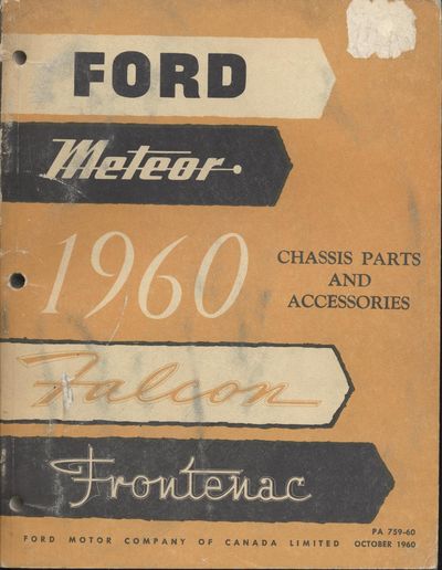 Ford, Meteor, Falcon, Frontenac Chassis Parts and Accessories 1960 by ...