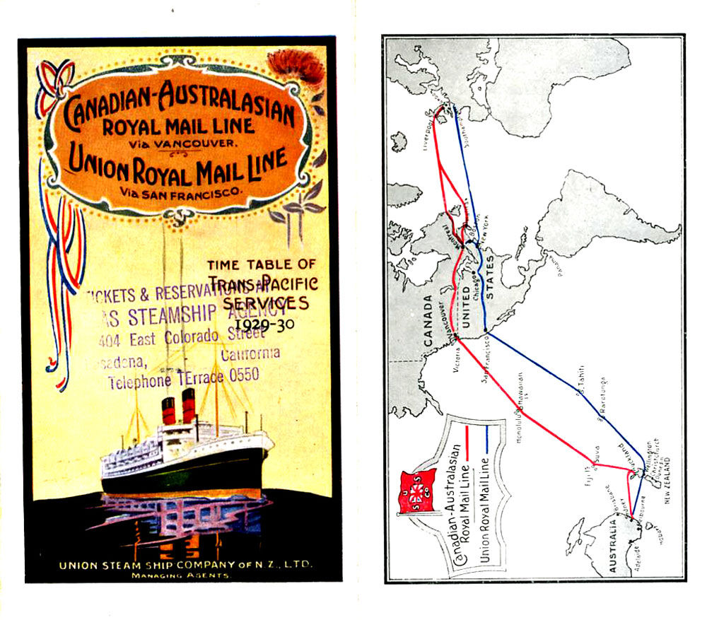 Canadian-Australasian Royal Mail line time table via Vancouver & Union ...