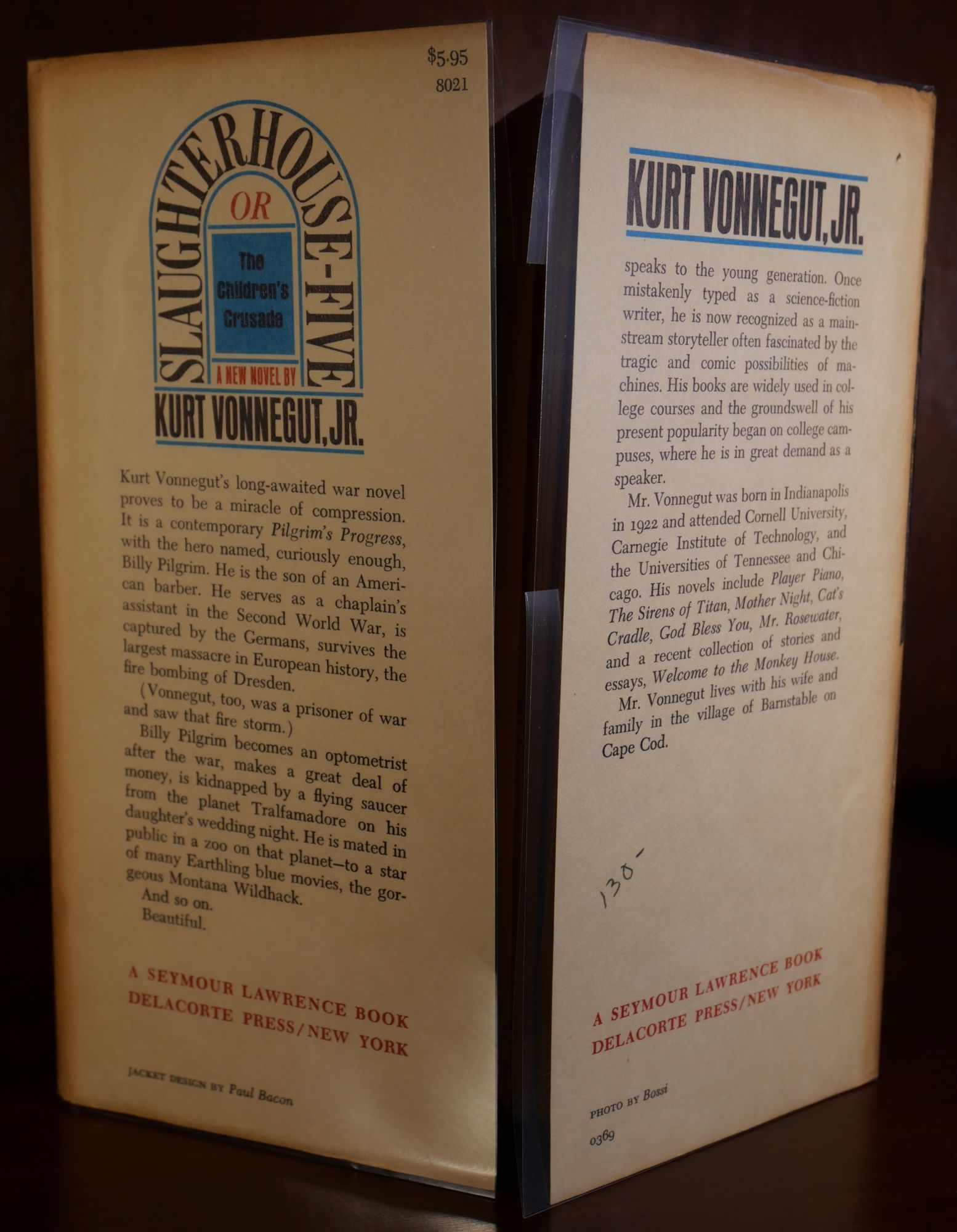 Slaughterhouse-Five SIGNED by Kurt Vonnegut | 1969 | Delacorte Press ...