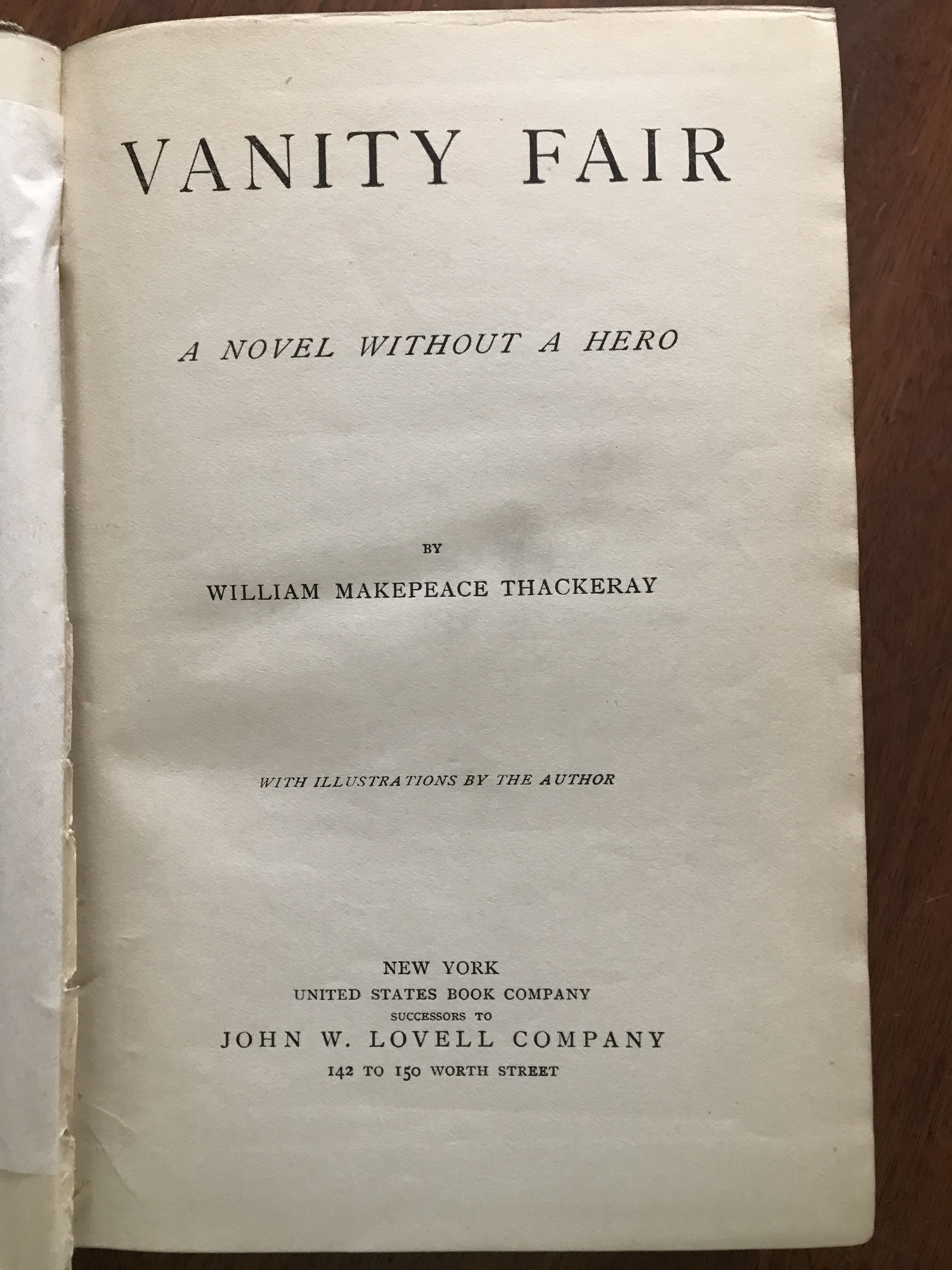 BIBLIO | Vanity Fair by William Makepeace Thackeray | Fair | | John W ...