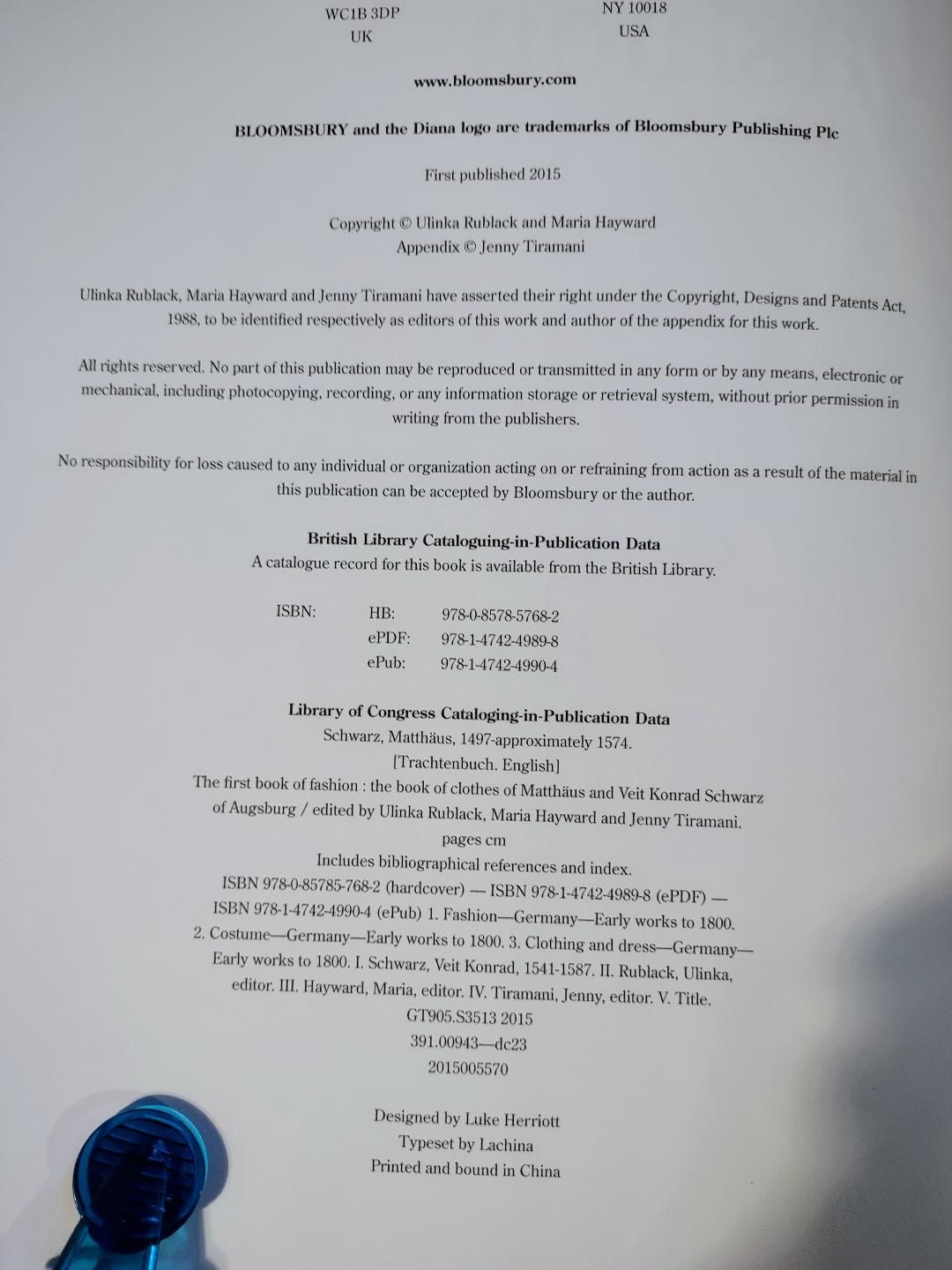 The First Book of Fashion by Editors Ulinka Rublack & Maria Hayward ...