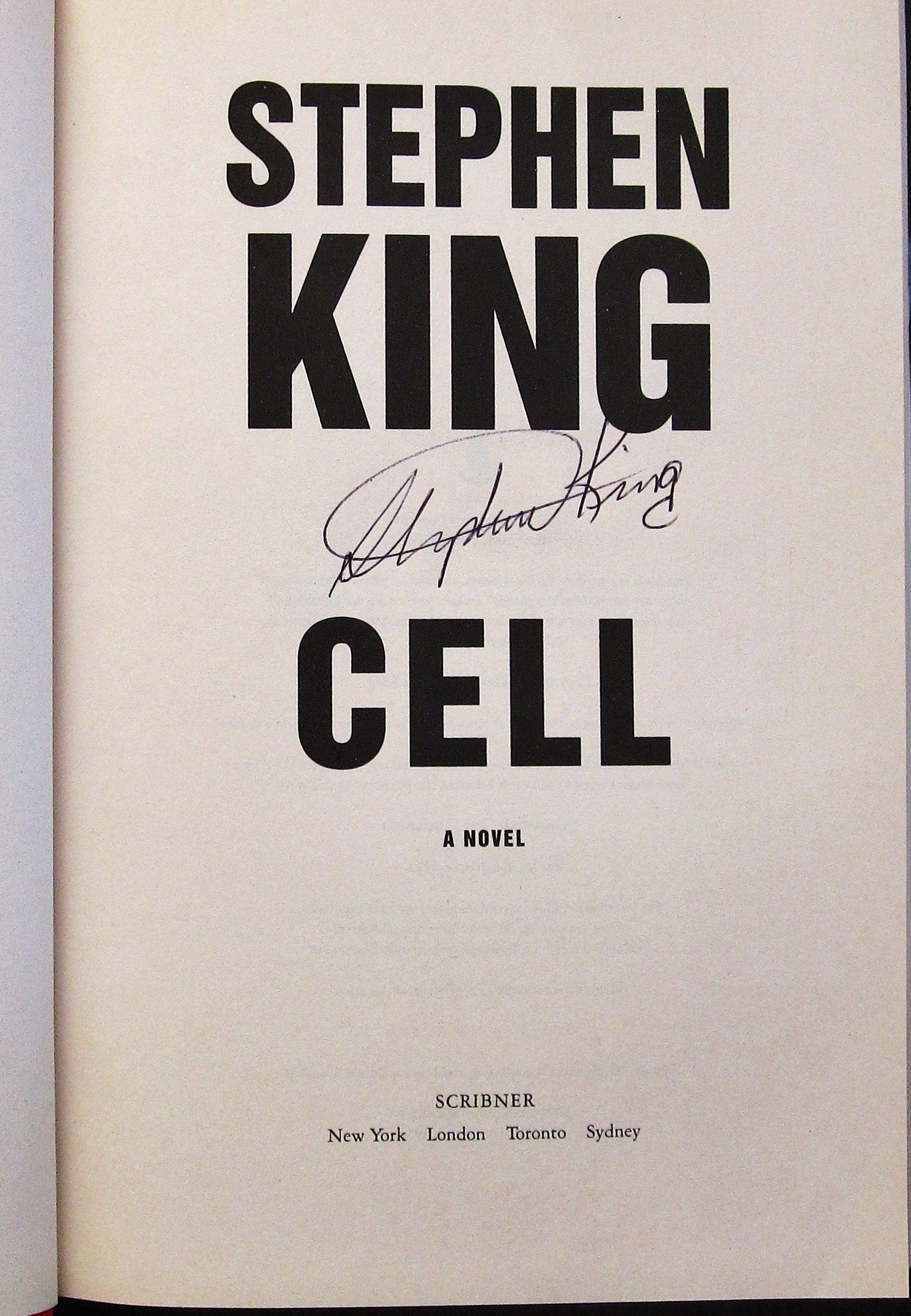 CELL: A Novel by King, Stephen | Hardcover | 2006 | Scribner, Publisher ...