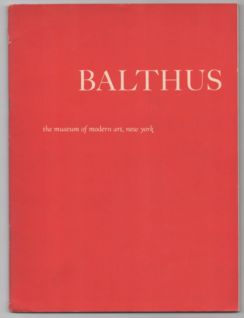 Balthus by SOBY, James Thrall | Search for Rare Books | ABAA