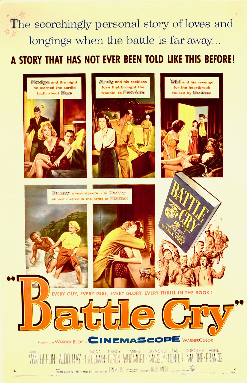 Linen Backing Movie Posters BATTLE CRY" ORIGINAL MOVIE POSTER 1955