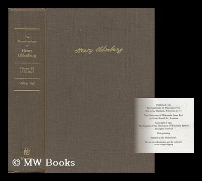Correspondence of Henry Oldenburg: 1672-1673 by Henry Oldenburg; Rupert ...