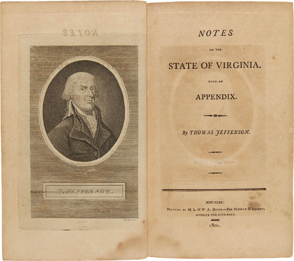 BIBLIO | NOTES ON THE STATE OF VIRGINIA. WITH AN APPENDIX by Jefferson ...
