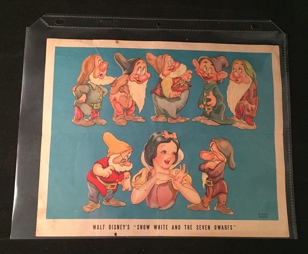 Snow White and the Seven Dwarfs Circa 1939 ORIGINAL TWO-SIDED ...