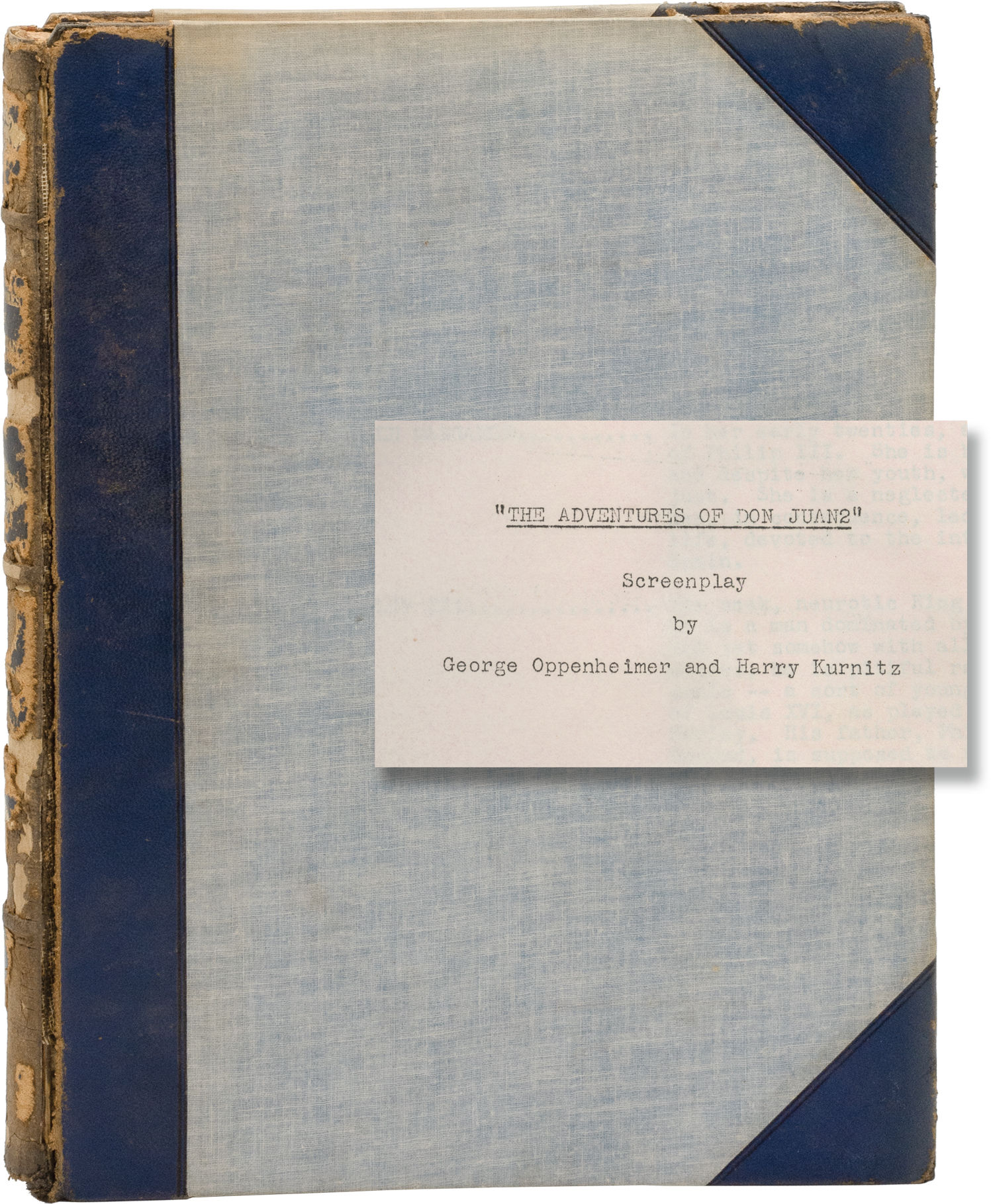 [The] Adventures of Don Juan (Original screenplay for the 1949 film ...
