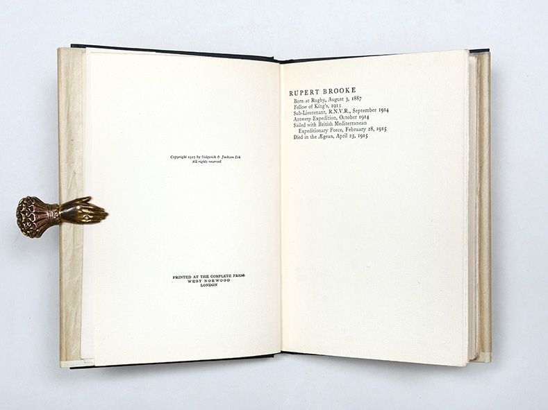 BIBLIO | 1914 and Other Poems. by BROOKE, Rupert | | 1915