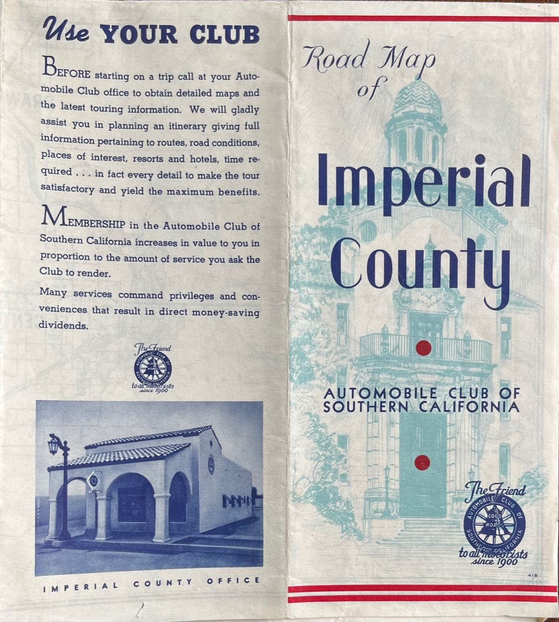 Road map of Imperial County. . . [No. 1703]. by [AUTOMOBILE TRAVEL ...