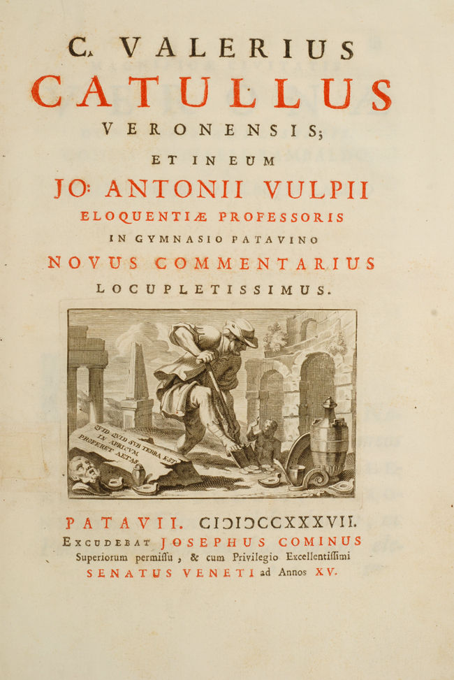 C. Valerius Catullus Veronensis; by CATULLUS, Caius Valerius; VOLPI ...