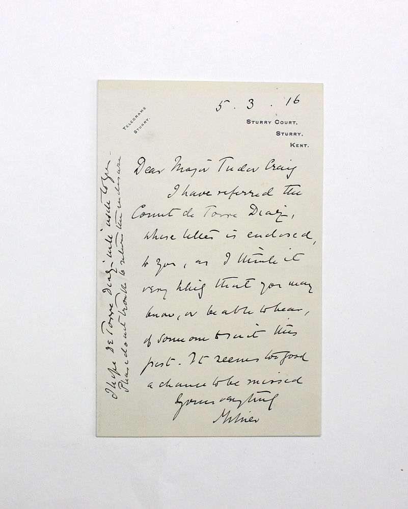 BIBLIO | An Original Handwritten Letter Signed by Alfred Milner, 1st ...