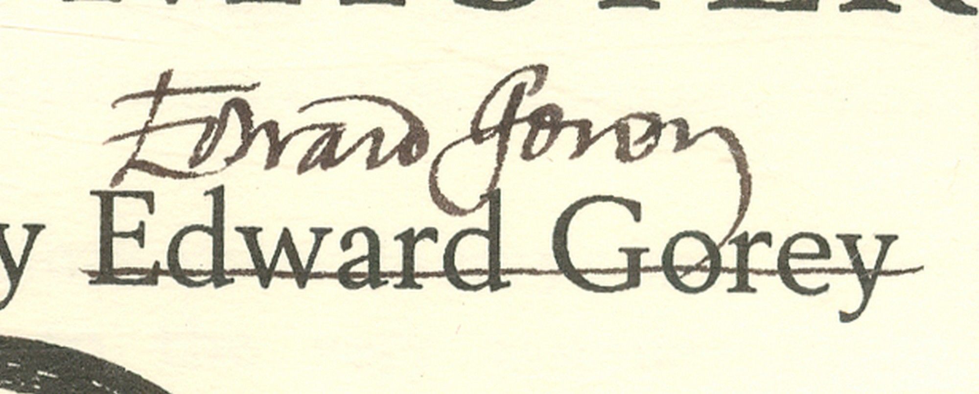 Artist of Mystery: Original Works by Edward Gorey by GOREY, Edward ...